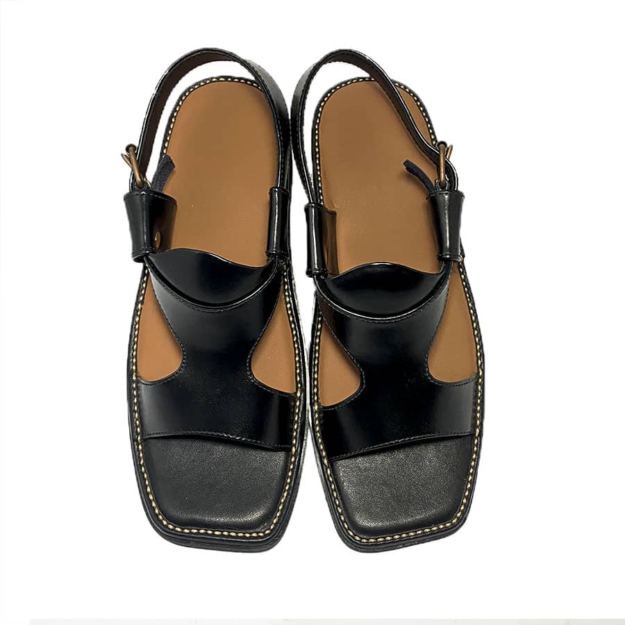 Black Panjedar Chappal - Authentic Charsadda Chappals by Khyber Wear
