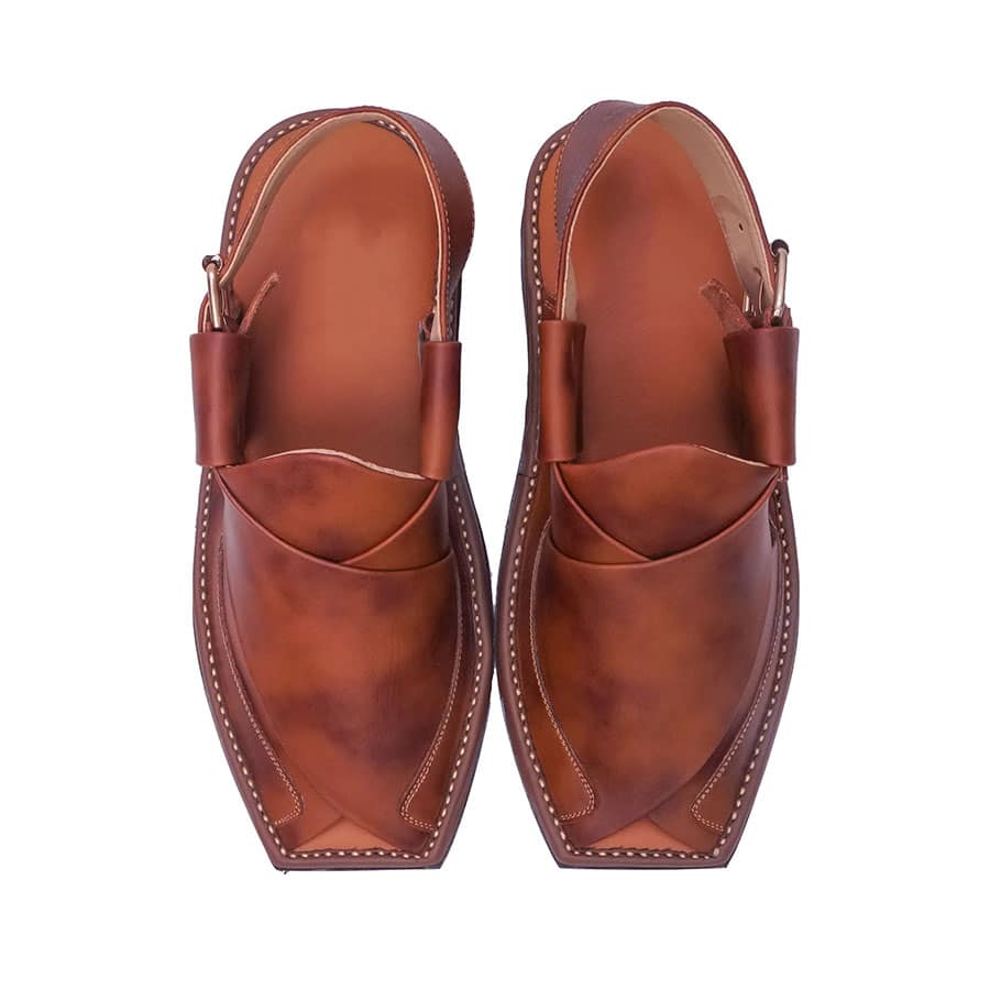 Double Shade Zalmi Chappal | Handcrafted Peshawari Style